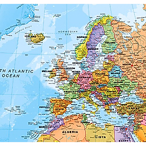 Maps International Giant World Map - Mega-Map Of The World - 46 x 80 - Full Lamination