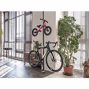 Topeak Dual Touch Bike Storage Stand , L x W x H ﻿44 x 34 x 214 cm (Open) / ﻿17.3” 13.4” x 84.3”