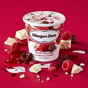 Haagen-Dazs Ice Cream, White Chocolate Raspberry Truffle, 14 Fl Oz (Frozen)