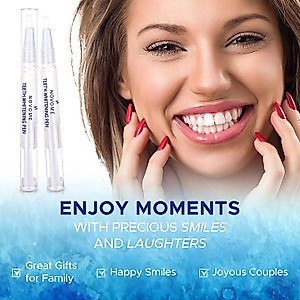 Teeth Whitening Pen, Instant Teeth Whitener, Effective Teeth Whitening Gel, Painless for Tooth Whitening, Perfect Sensitive Teeth Whitening Product, Travel Friendly, Natural Mint Ingredient- 2Pcs