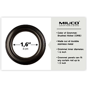 MIUCO Blackout Curtains Room Darkening Curtains Textured Grommet Panels for Living Room 2 Panels 52x84 Inch Long Sage