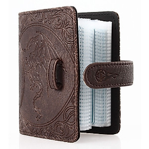 Forged Dice Co. Spellbook of Incantations (Dragon Edition) Spellbook Card Holder & Deck of Dry Erase Cards with Velvet Storage Bag - Storage for D&D Spell Book Monster Magic Item Cards