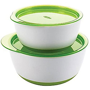 OXO Tot Small & Large Bowl Set with Snap On Lids - Green