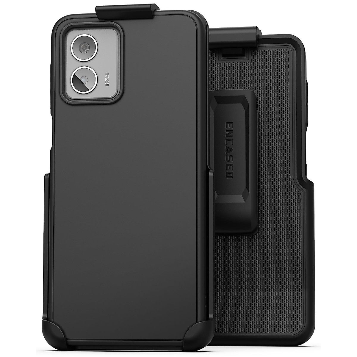 Encased Belt Case for Moto G 5G (2023) Slimshield Phone Case with Holster Clip (2023 Motorola G-5G 2023) Matte Black