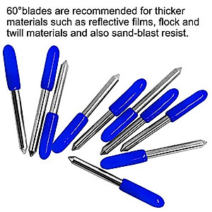30 pcs (30/45/60 Degree) AFUNTA Blade Vinyl Cutter Plotter Cutting Blades for Roland & Most Domestic and Imported Plotter with Blade Holder Base