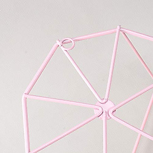 Alipis Floating Shelves Heart Hanging Shelf Wall Decor Metal Wall Art Grid Photo Panel Hanging Display Frames Key Hooks for Room Office Wall Decoration Pink