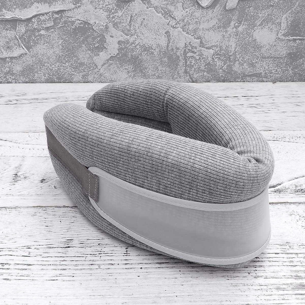 Heallily Cervical Gear Neck Support Brace Cervical Collar for Stiff Neck Pain Relief Injury Recovery Gray 1pc