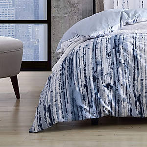 City Scene - King Comforter Set, Reversible Cotton Bedding with Matching Shams, Modern Home Decor (Sokal Blue, King)