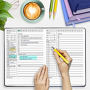 Daily Planner 2023 A5 Hardcover Undated To Do Planners for Women 300 Pages with Bookmark Easy Manage Daily Plan - Pink