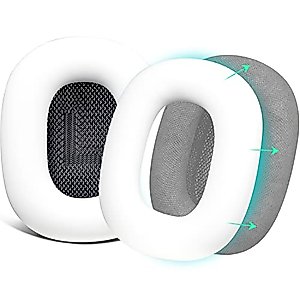 SOULWIT Silicone Ear Pads Cover Protector for AirPods Max Headphones Cushions, Sweatproof, Easily Washable, Rugged Durability - White