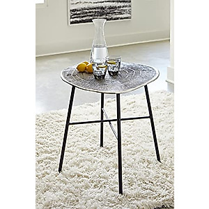 Signature Design by Ashley Laverford Contemporary End Table, Chome & Black