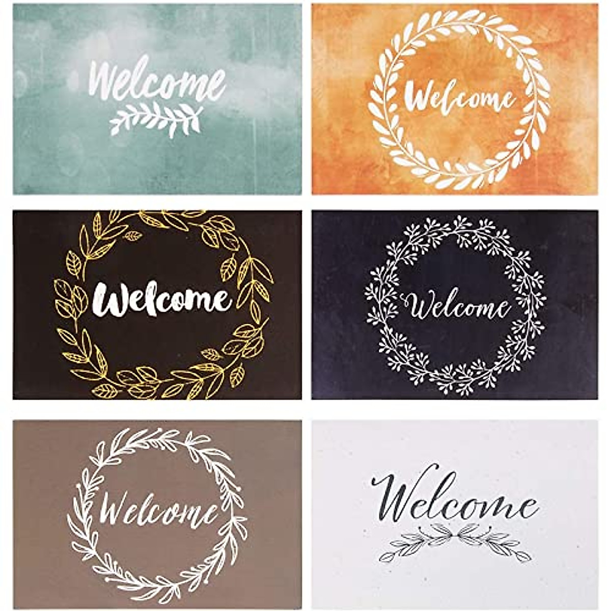 Juvale 48 Pack Bulk Welcome Note Cards with Envelopes for Guests, Employees, Business, Floral Design, Blank Interior (4x6 In)