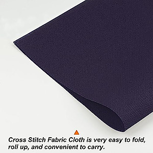 HARFINGTON 14 Count Cross Stitch Cloth 20 by 28 Inch Cross Stitch Fabric Classic Reserve Embroidery Cloth for Craft Embroidery, Handmade Needlework, DIY Handicrafts, Navy Blue
