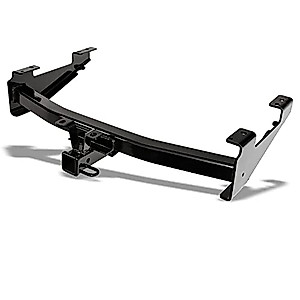 Class 4 IV Black 2" Rear Bumper Trailer Tow Hitch Towing Mount Receiver Tube for 01-10 Chevy Silverado/GMC Sierra 2500 3500 HD