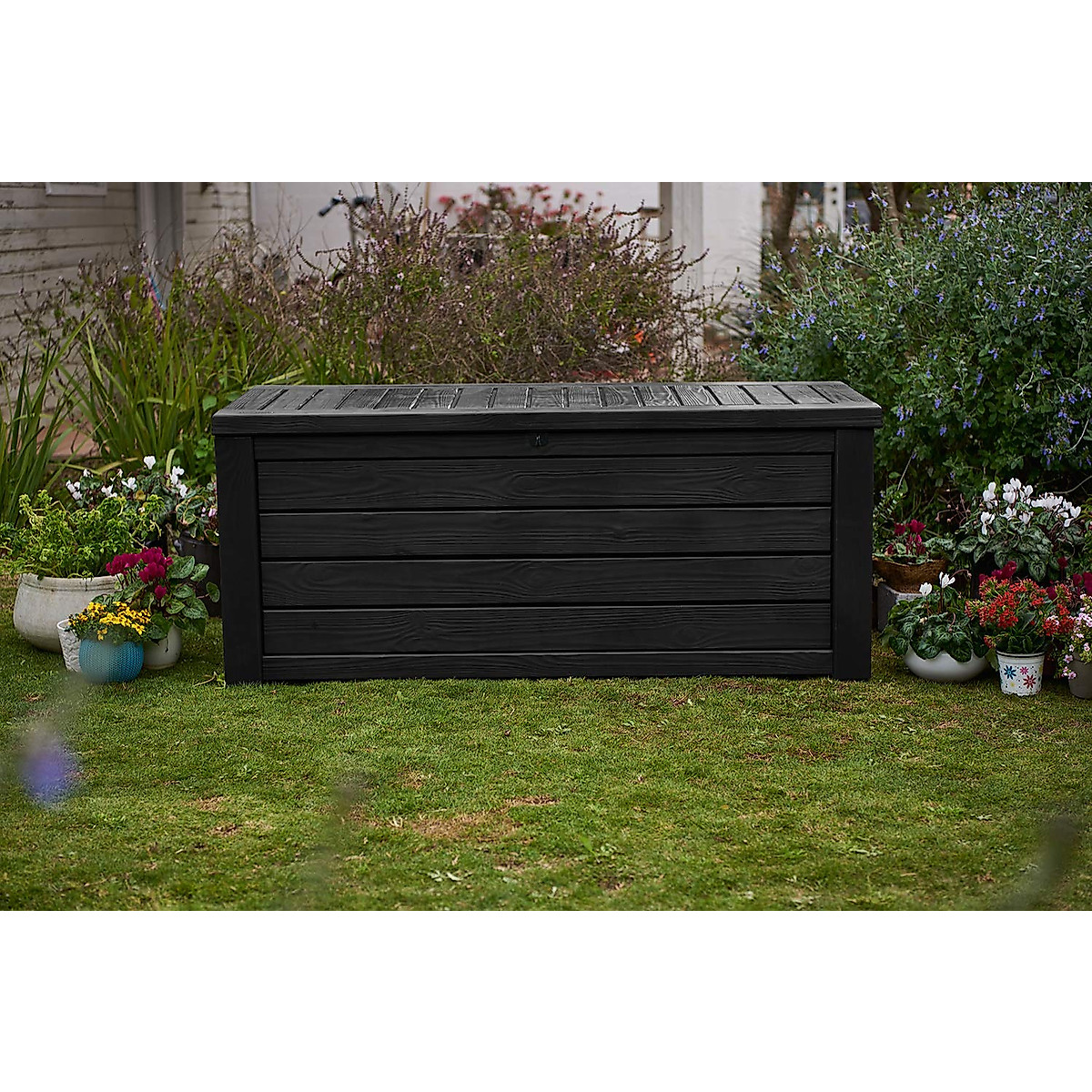 Keter Westwood 150 Gallon Storage Bench Solana 70 Gallon Storage Bench