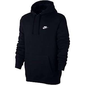 Nike Men's Sportswear Club Pullover Hoodie, Black/Black/White, XXXX-Large