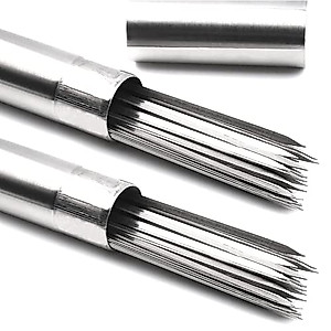 Killer's Instinct Outdoors Flat Metal Grilling Skewers Wider Thicker Stainless Steel Reusable BBQ Sticks Barbecue Skewers 14’’0.16’’0.05’’ Set of 24 Barbecue Sticks Metal Kebab Skewers For Grilling