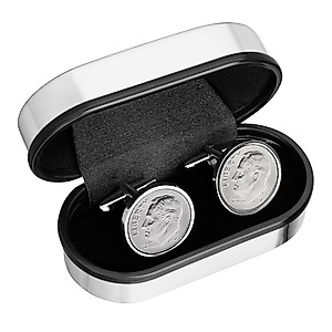 Worldcoincufflinks - 10th Wedding Anniversary - Tin Anniversary - Genuine 2014 Mint Coin Cufflinks