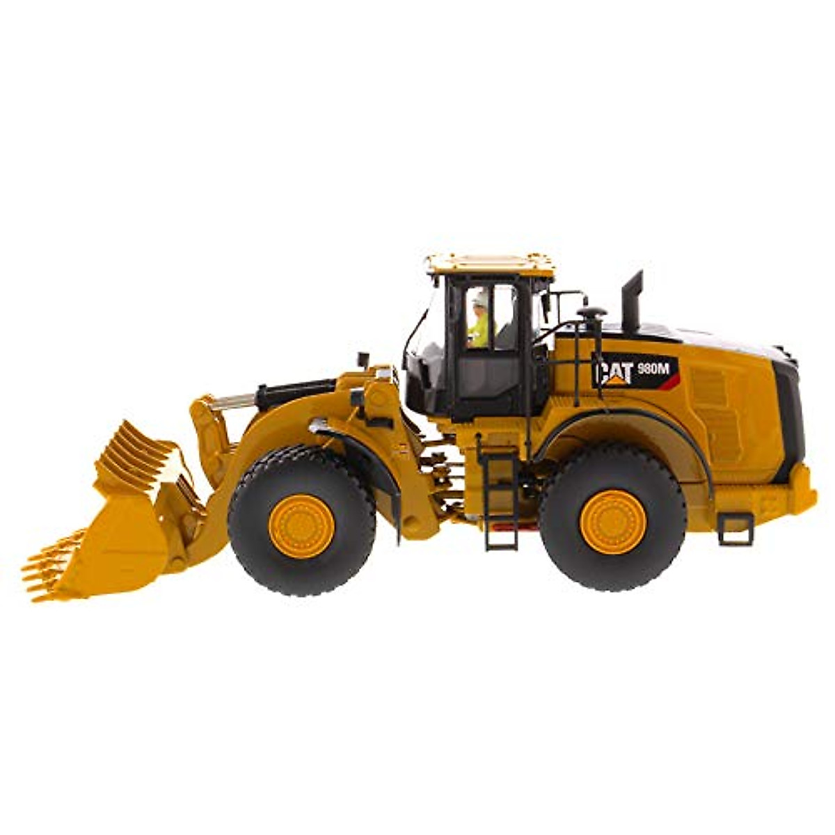 Diecast Masters CAT Caterpillar 980M Wheel Loader with Rock Bucket and Operator High Line Series 1/50 Diecast Model by 85543