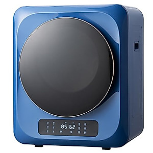 6.6Lbs Portable Clothes Dryer, 120V/850W Comtact Mini Dryer Machine with Exhaust Pipe, LED Touch Control Panel, Portable Dryers for Laundry, Apartment, Dorm, RV, Blue&Black