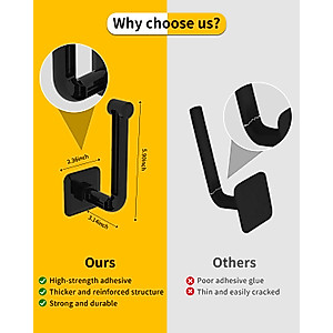 DAGKHE 4 Pack Hat Rack for Wall, Adhesive Hat Organizer for Baseball Caps, Adhesive Hat Hooks Holder Hanger for Closet Door Storage