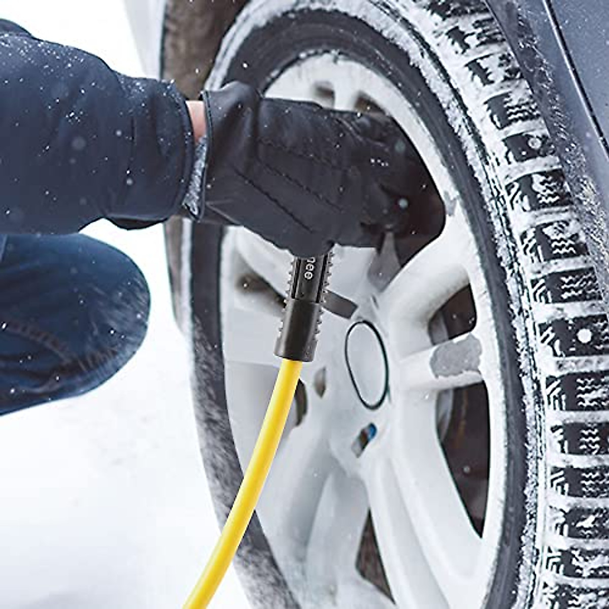 Hromee Air Compressor Hose 1/4 Inch x 25 Feet Hybrid Hose with Fittings, 1/4" Industrial Quick Coupler and Plug Kit