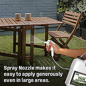 Exterminators Choice Tick Defense Spray - 1 Gallon Size with A Spray Nozzle - Non-Toxic Tick Repellent - Quick Pest Control - Keeps Ticks Away - Ideal for Outdoor Patio - Effective Yard Spray