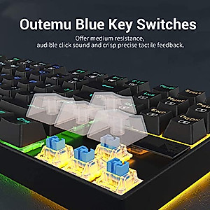 Redragon K552-RGB-BA Mechanical Gaming Keyboard and Mouse Combo Wired RGB LED Backlit 60% with Arrow Key Keyboard & 7200 DPI Mouse for Windows PC Gamers (Tenkeyless Keyboard Mouse Set)