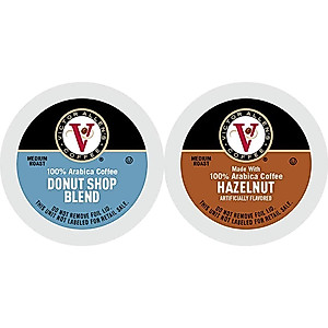 Victor Allen's Coffee Donut Shop and Hazelnut Blend Single Serve Coffee Pods for Keurig (80 Count + 42 Count)