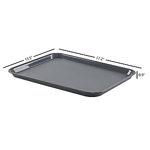 Easymanie Plastic Serving Trays, Grey Food Service Trays, 6 Packs