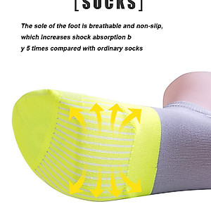 Nigeiyeme Athletic Running Socks Men Sports Socks Thin Breathable Quick Dry Marathon Fitness Basketball Cycling Short Ankle Socks (Gray/yellow/Red/Black/White-5Pairs,One-size)