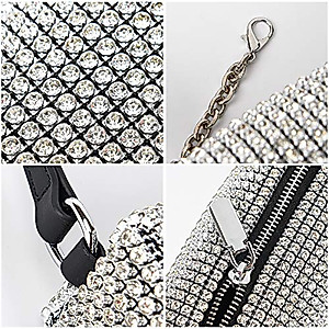 Bling Bling Crystals Evening Clutch Bag for Women Girls Sparkling Crossbody Bag Wedding Prom Party Club Purses Handbags