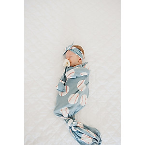 Copper Pearl Baby Gown - Knotted Newborn Sleepers for Baby Boy and Girl, Soft Stretchy Long Sleeve Infant Gowns with Bottom Tie and Hand Mittens, Perfect Hospital Coming Home Outfit (Slugger)