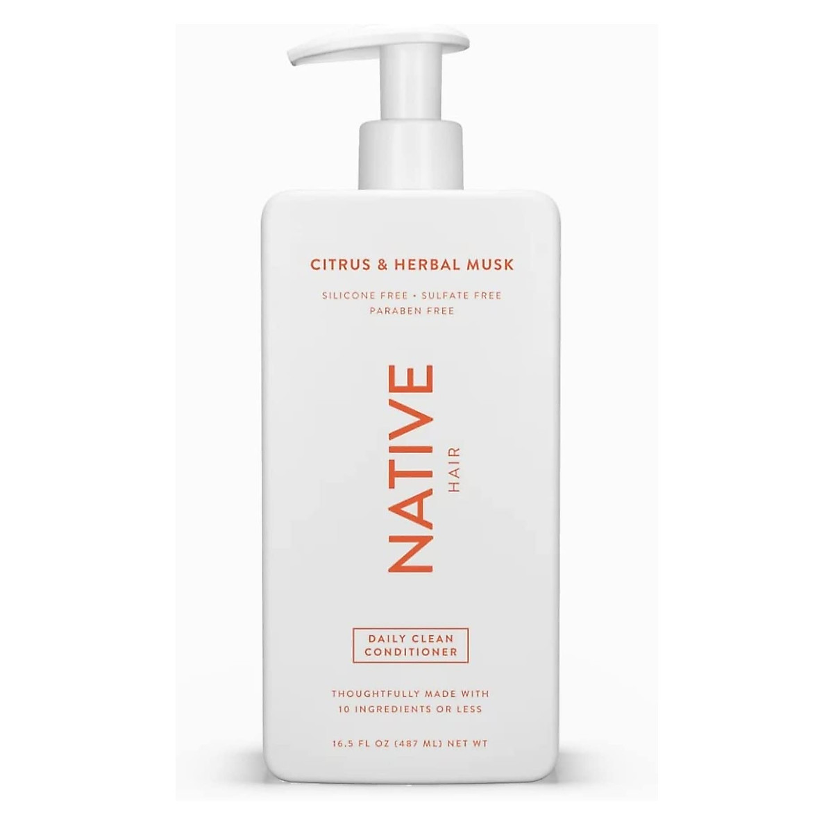 Native Citrus Herbal Musk Shampoo and Conditioner Set - Sulfate, Paraben, Dye Free, 16.5 oz (2 units, 33 Fl Oz) - Daily Cleansing, Moisturizing, Revitalizing, Strengthening Benefits for Hair