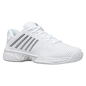 K-Swiss Women's Hypercourt Express 2 Tennis Shoe, White/Black, 7.5 M