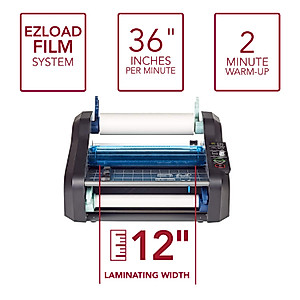GBC Ultima 35 EZ Load Thermal Roll Laminator, 12" Maximum Width, Less than 2 Minute Warm-Up (1701680)