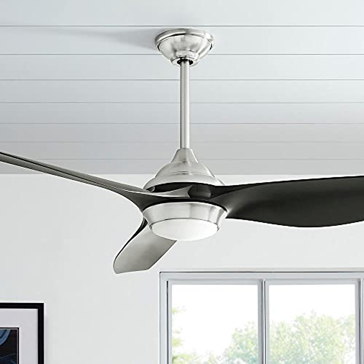 Home Decorators Collection YG638-BN Bachton 60 in. LED DC motor Brushed Nickel Ceiling Fan