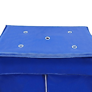 VPABES Portable Clothes Dryer with Timer, 1200W Drying Machine for Laundry 2-Tier Foldable Clothes Dryer Rack Stainless Steel Mini Dryer for Apartments Home Dorms Travel RV (Blue w/Remote)