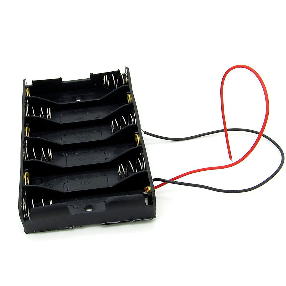 6 AA 6-AA 9V Battery Holder Enclosure Case Box with Connector Cable
