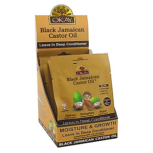 Okay Black Jamaican Castor Oil Leave-In Deep Conditioner 1.5 oz. 12-Count by Okay
