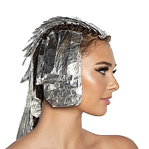 Colortrak Embossed Sheets Silver Aluminum Foil Pop-up Dispenser, 1000 Pre-cut Sheets Non-slip Textured Silver 5 x 11 Sheets for Hair Foil Coloring and Highlighting Sheet Applications