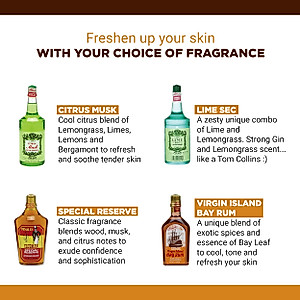 Clubman Pinaud Lime Sec Eau de Cologne, Refreshing Citrus Scent, 12.5 Fl Oz