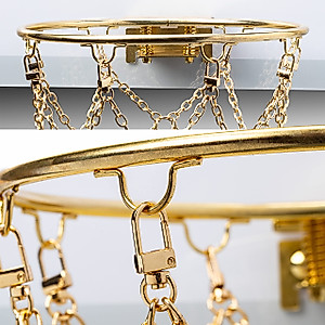 Franklin Sports Mini Basketball Hoop - Premium Gold Chrome Wall Mounted Backboard Mini Hoop with Rim + Net - Ball Included - Perfect Bedroom Accessory