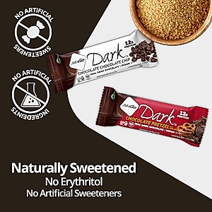 NuGo Dark Variety - Pretzel w/ Sea Salt 12 bars & New! Chocolate Almond with Sea Salt 12 bars, 12g Vegan Protein, 200 Calorie, Gluten Free, 24 count