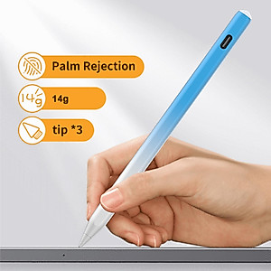 Stylus Pen for Apple iPad 13/12.9/11-inch, iPad Air M2 2024 for 13/11-inch, iPad Pro Pencil 3/4/5/6th Generation, iPad 10th-6th Gen, Compatible (2018-2024) with Fast Charging & Palm Rejection