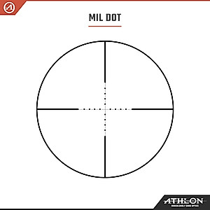 Athlon Optics , Talos , Riflescope , 3-12 x 40 Second Focal Plane (SFP) 1" Tube, MIL Dot Reticle , , Black