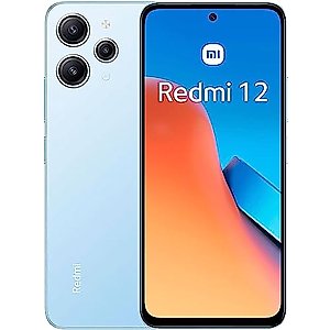 Xiaomi Redmi 12 4G LTE (128GB + 4GB) Factory Global Unlocked 6.67" 50mp Triple Camera (Tmobile Mint Tello Global) + Extra (w/Fast 51W Dual USB Car Charger Bundle) (Sky Blue + Car Charger)