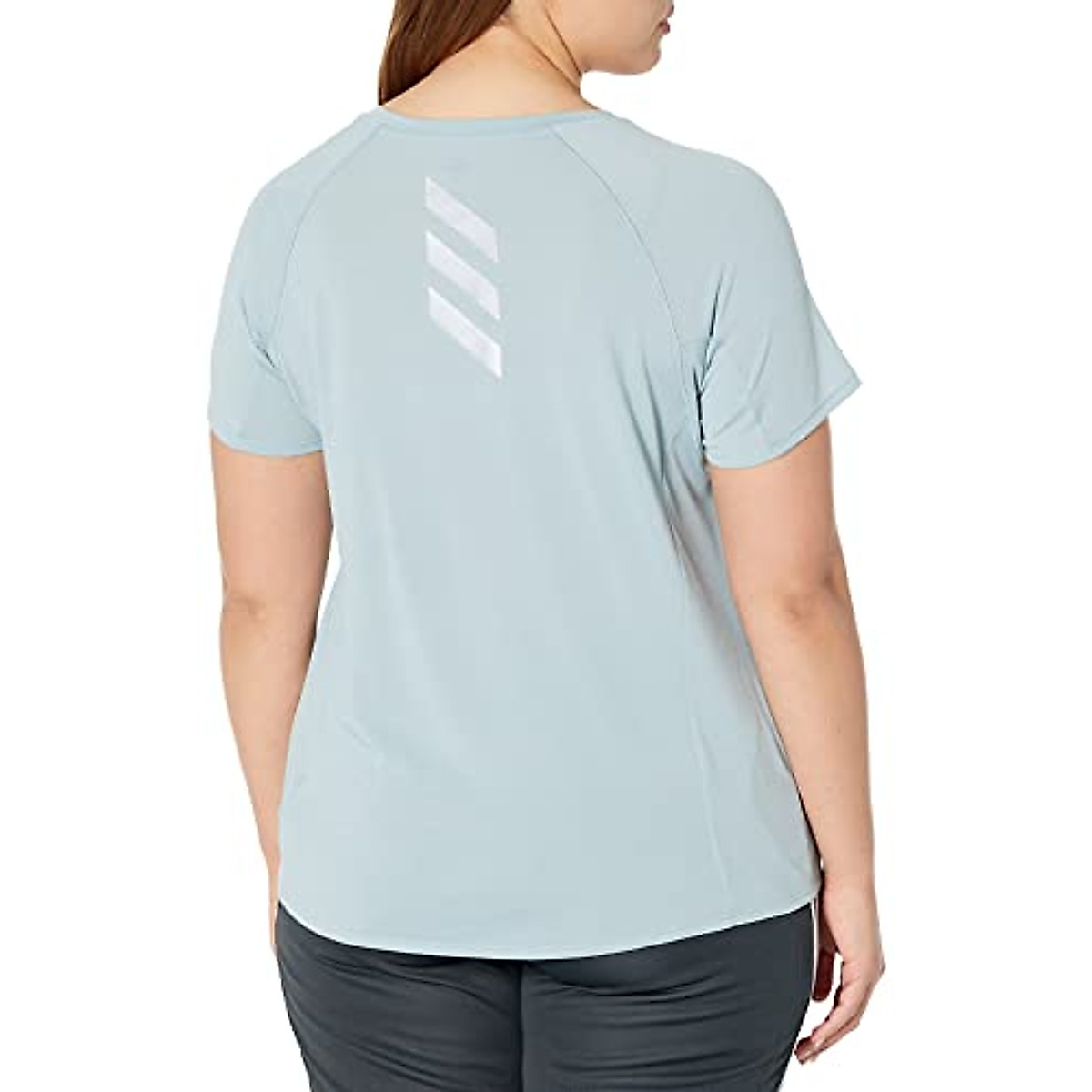 adidas Women's Plus Size Runner Tee, Magic Grey, 2X