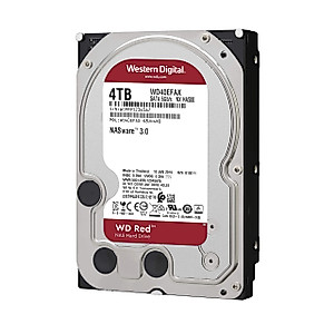 WD Red 4TB NAS Internal Hard Drive - 5400 RPM Class, SATA 6 Gb/s, SMR, 256MB Cache, 3.5" - WD40EFAX (Renewed)