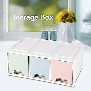 Desktop Storage Boxes, Plastic Stacking Drawers Jewelry Storage Drawers Storage Containers for Storing Parts Stationery Craft Jewelry Cosmetics (B)